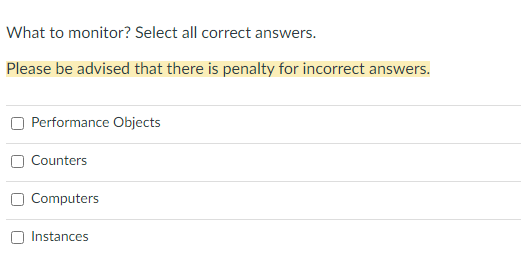 Solved What to monitor? Select all correct answers. Please | Chegg.com