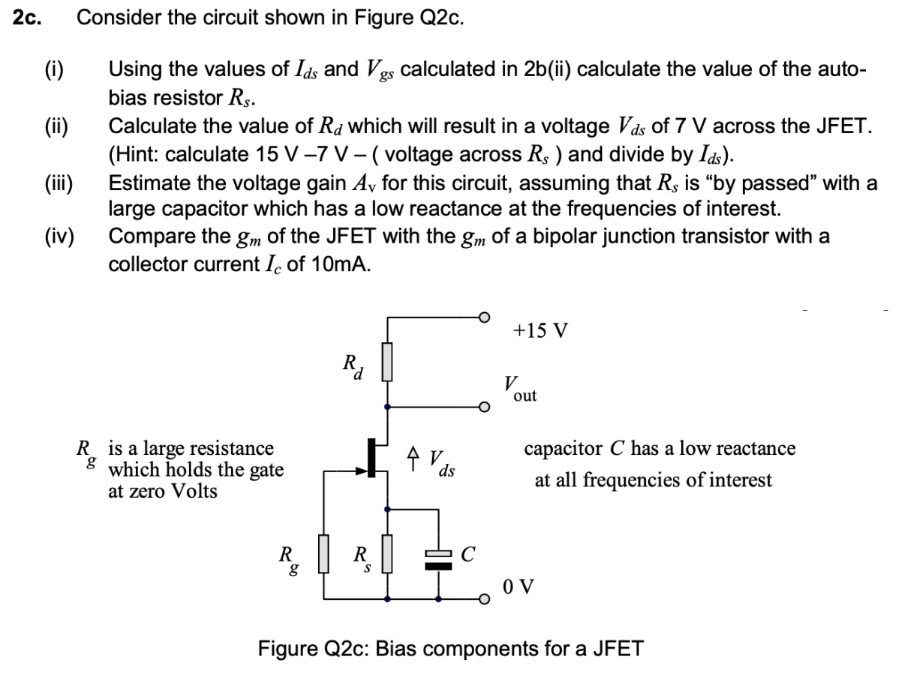 Solved 2c. Consider the circuit shown in Figure Q2c. (i) | Chegg.com