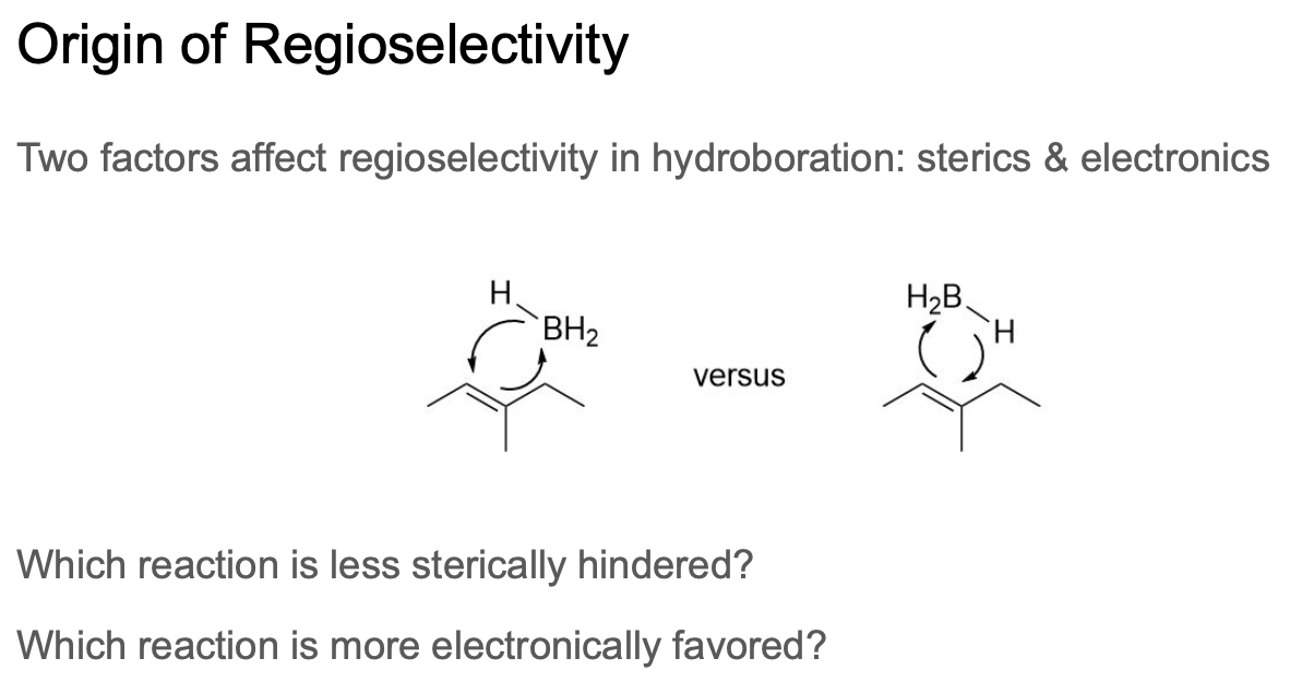 Solved Origin of Regioselectivity Two factors affect | Chegg.com