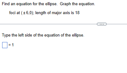 Solved Find an equation for the ellipse. Graph the equation. | Chegg.com