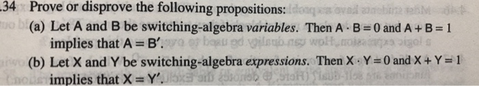 Solved 34 Prove or disprove the following propositions: SM | Chegg.com