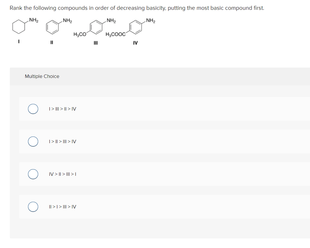 Solved Rank the following compounds in order of decreasing | Chegg.com
