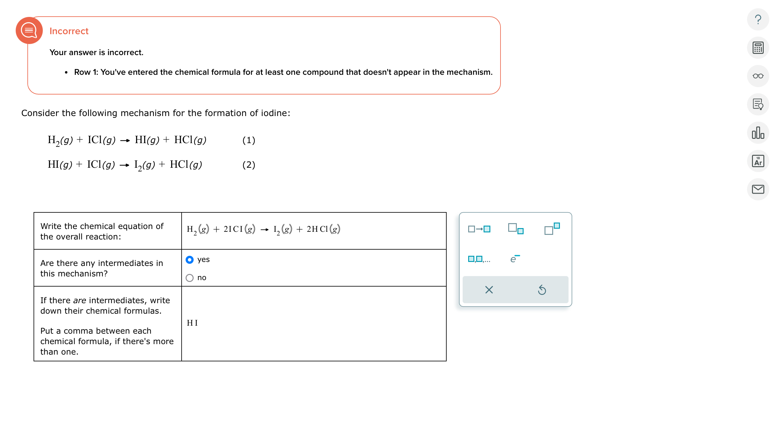 Solved IncorrectYour answer is incorrect.Row 1: You've | Chegg.com