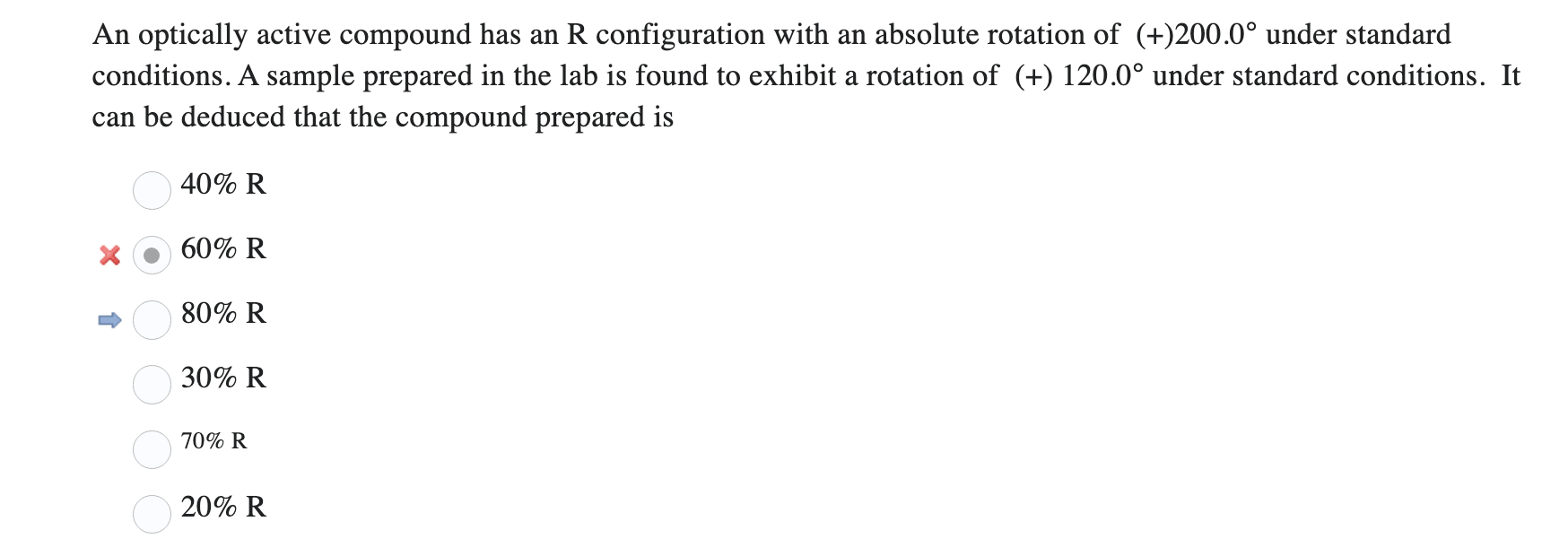 Solved An Optically Active Compound Has An R Configuration