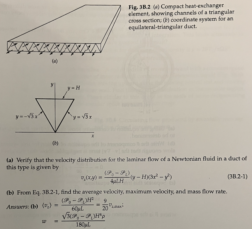 Solved 3B.2 Laminar flow in a triangular duct.? One type of | Chegg.com