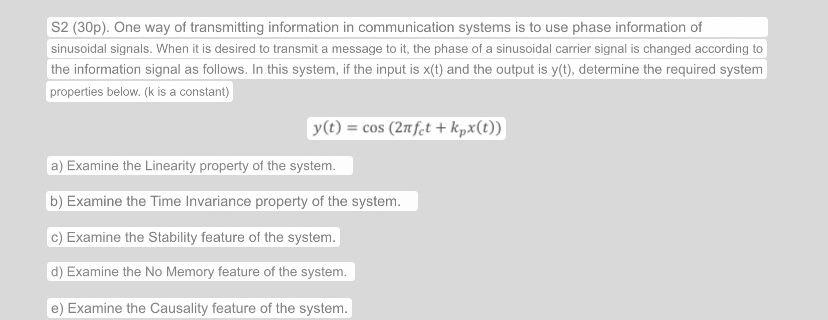 Solved S2 (30p). One way of transmitting information in | Chegg.com