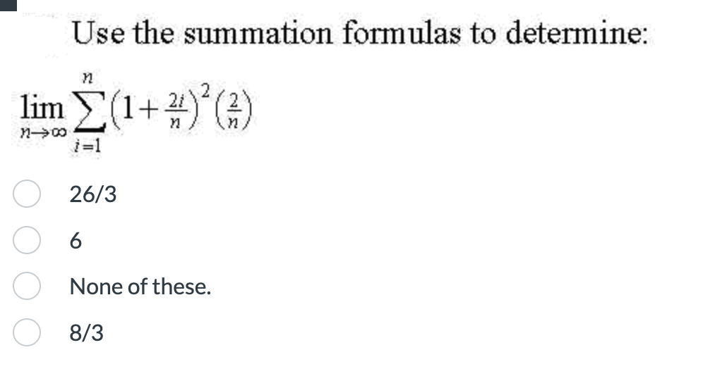 Solved Use the summation formulas to determine: | Chegg.com