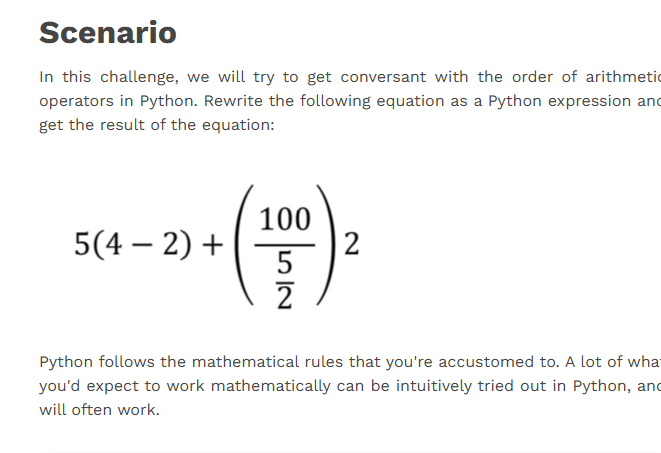 Solved Python follows the mathematical rules that you're | Chegg.com