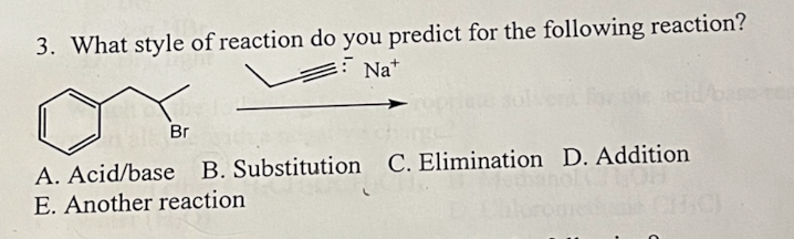 Solved What style of reaction do you predict for the | Chegg.com