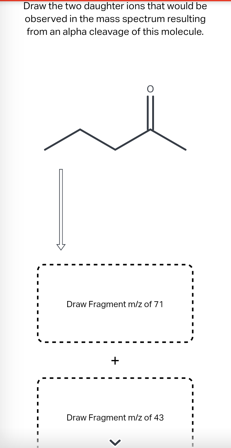 Solved Draw the two daughter ions that would be observed in | Chegg.com
