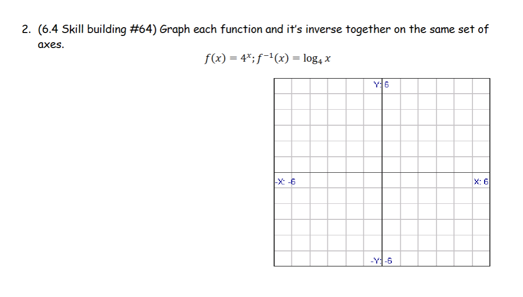 Solved (6.4 ﻿Skill building #64) ﻿MAKE SURE TO GRAPH EACH | Chegg.com