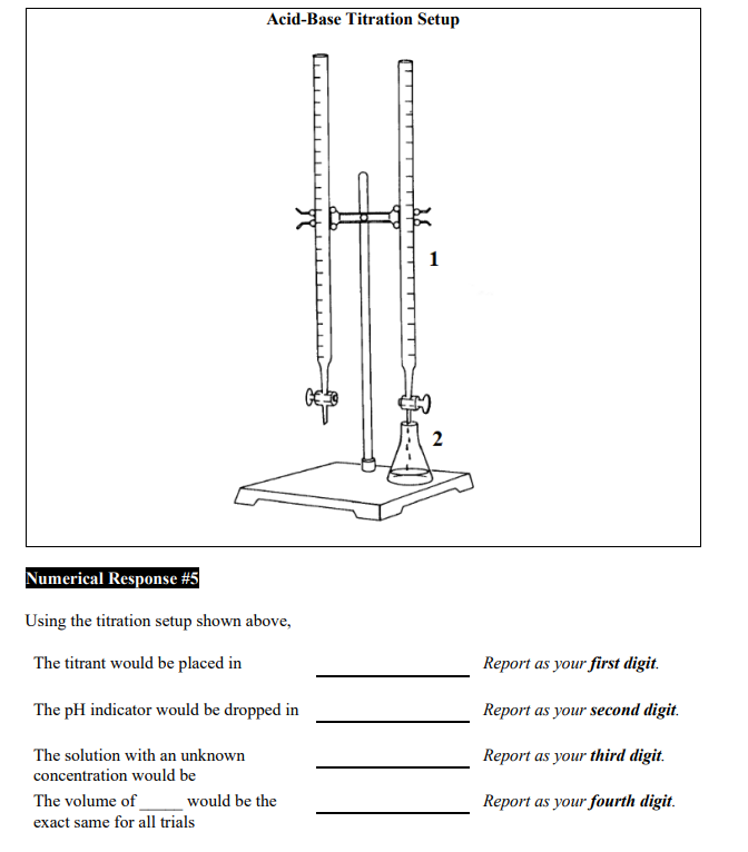 Acid-Base Titration Setup Numerical Response \#5 | Chegg.com