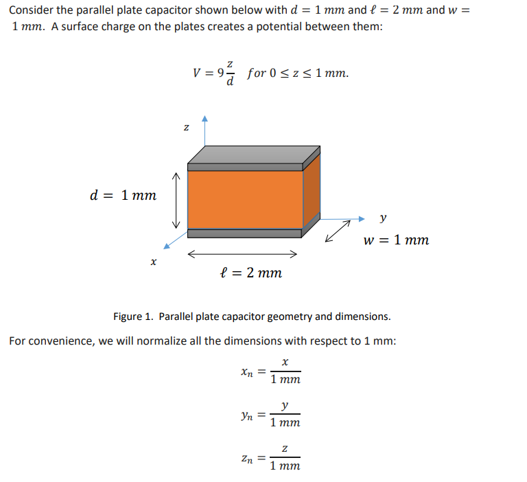 Solved Consider the parallel plate capacitor shown below | Chegg.com