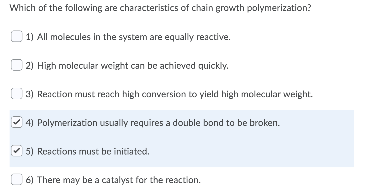 Solved Consider the following polymer: H H H In the space | Chegg.com