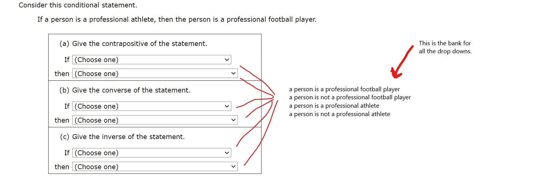 Solved Consider this conditional statement. If a person is a | Chegg.com