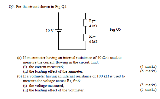 Solved Q5. For the circuit shown in Fig Q5. Fig Q5 (a) If an | Chegg.com