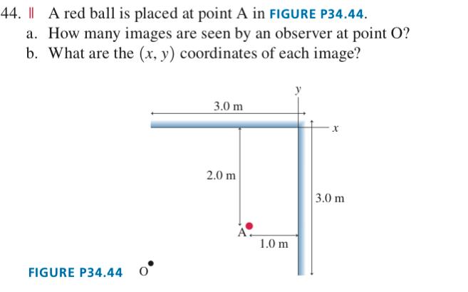 Solved 44 A Red Ball Is Placed At Point A In FIGURE Chegg