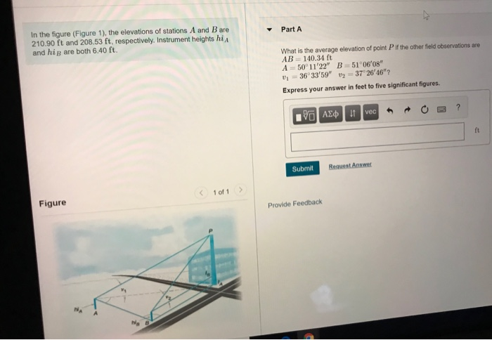Solved In the figure (Figure 1), the elevations of stations | Chegg.com