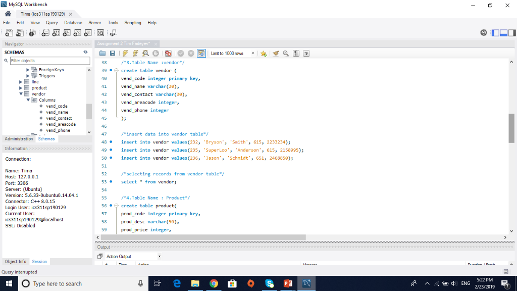 Solved Write SQL statements to answer the following | Chegg.com