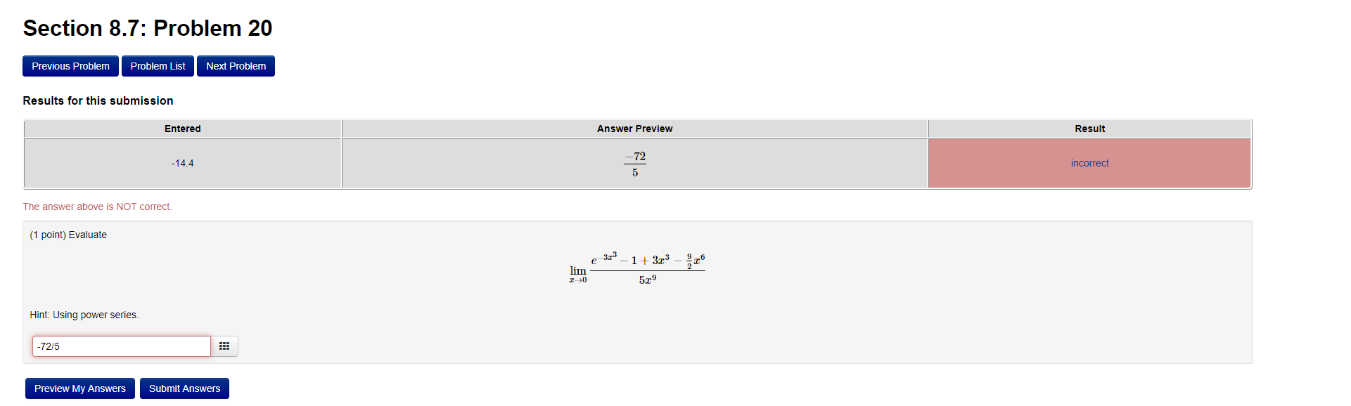 Solved Section 87 Problem 17 Previous Problem Problem List 6665