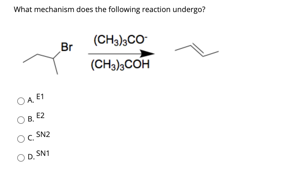 Solved What mechanism does the following reaction undergo? | Chegg.com