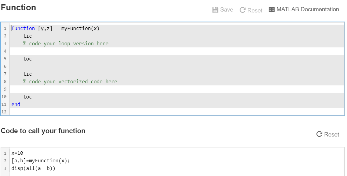 Solved MATLAB: If x has a value like 10, y and z should be | Chegg.com