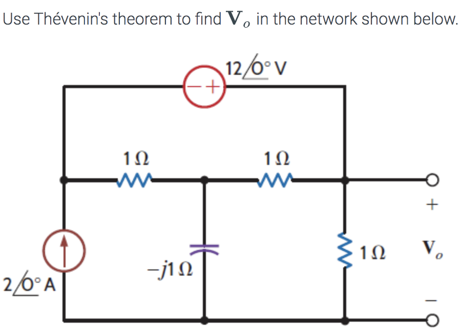 Solved Use Thevenin's theorem to find Vo in the | Chegg.com