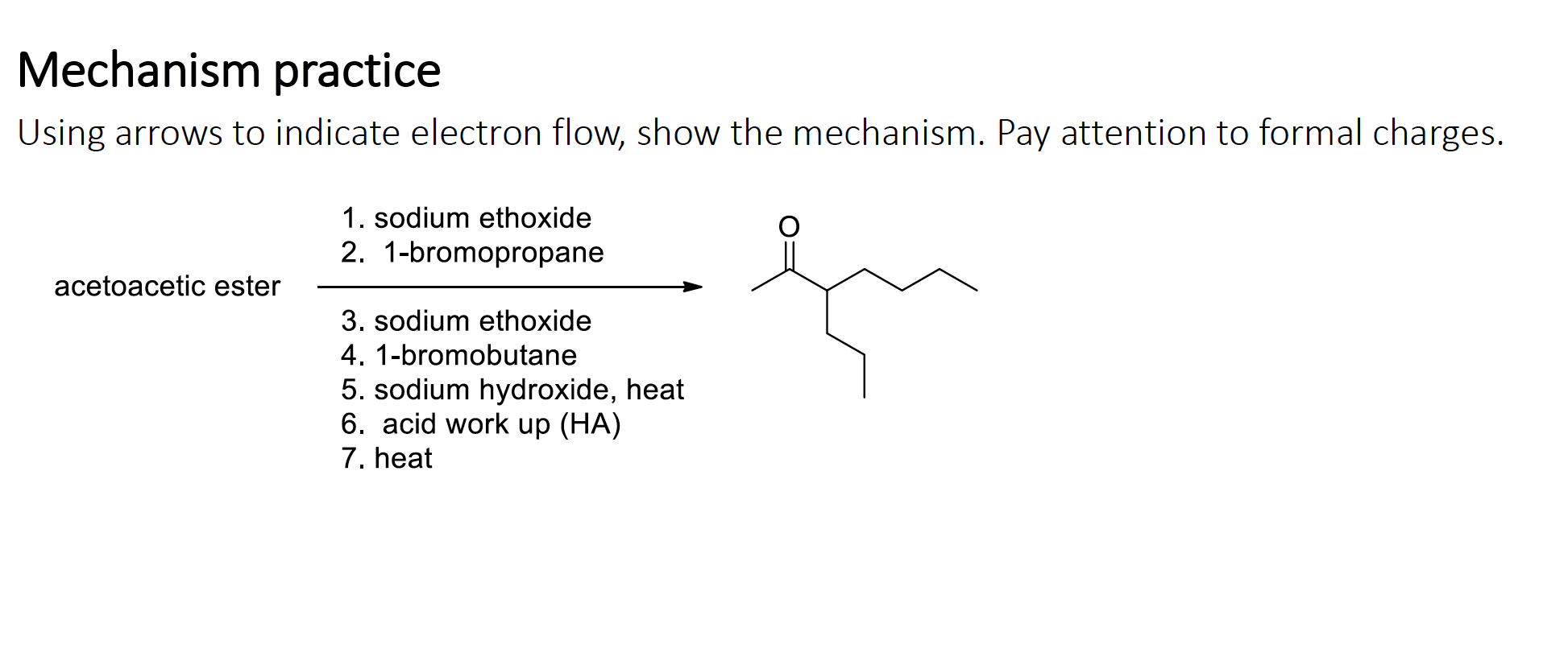 Solved Mechanism practice Using arrows to indicate electron | Chegg.com