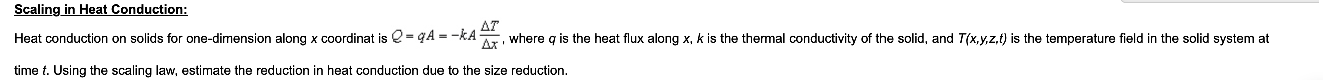 Solved Scaling in Heat Conduction: time t. ﻿Using the | Chegg.com