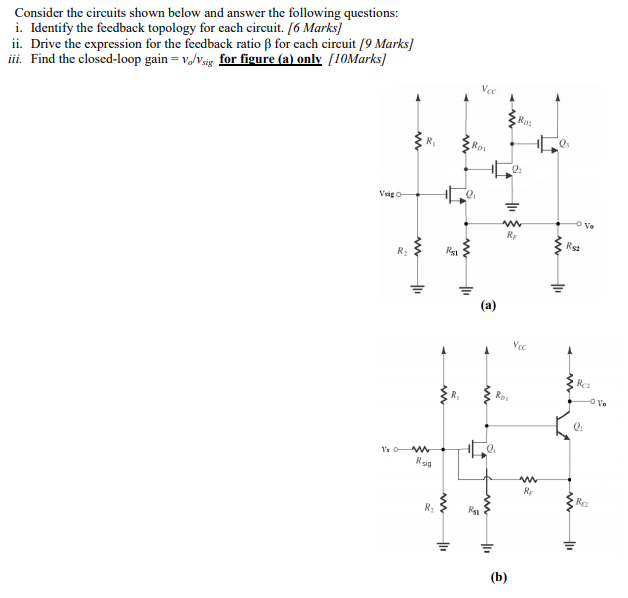 Solved Consider the circuits shown below and answer the | Chegg.com