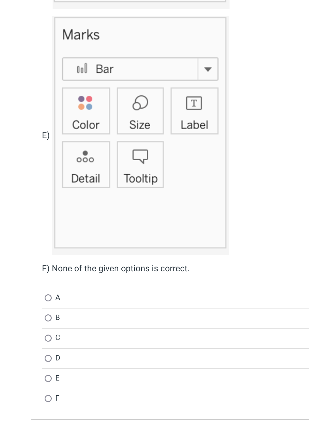 F) None of the given options is correct. A | Chegg.com