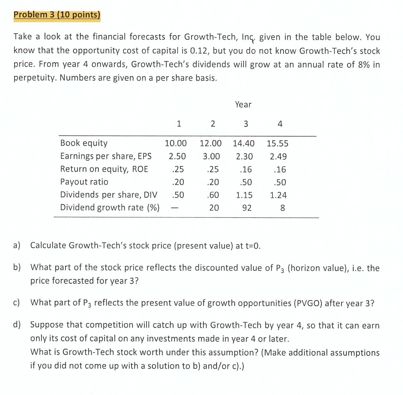 Solved Problem 3 (10 ﻿points) ﻿Take a look at the financial | Chegg.com