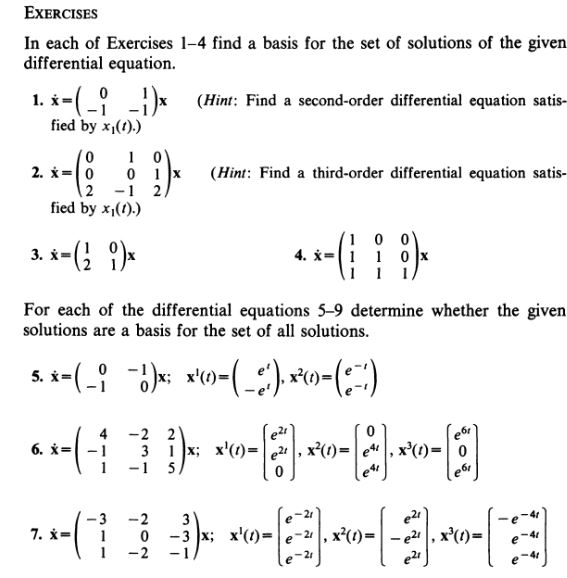 Solved In each of Exercises 1-4 find a basis for the set of | Chegg.com