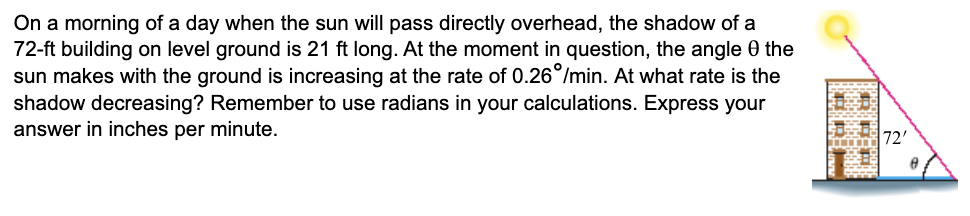 Solved On a morning of a day when the sun will pass directly | Chegg.com