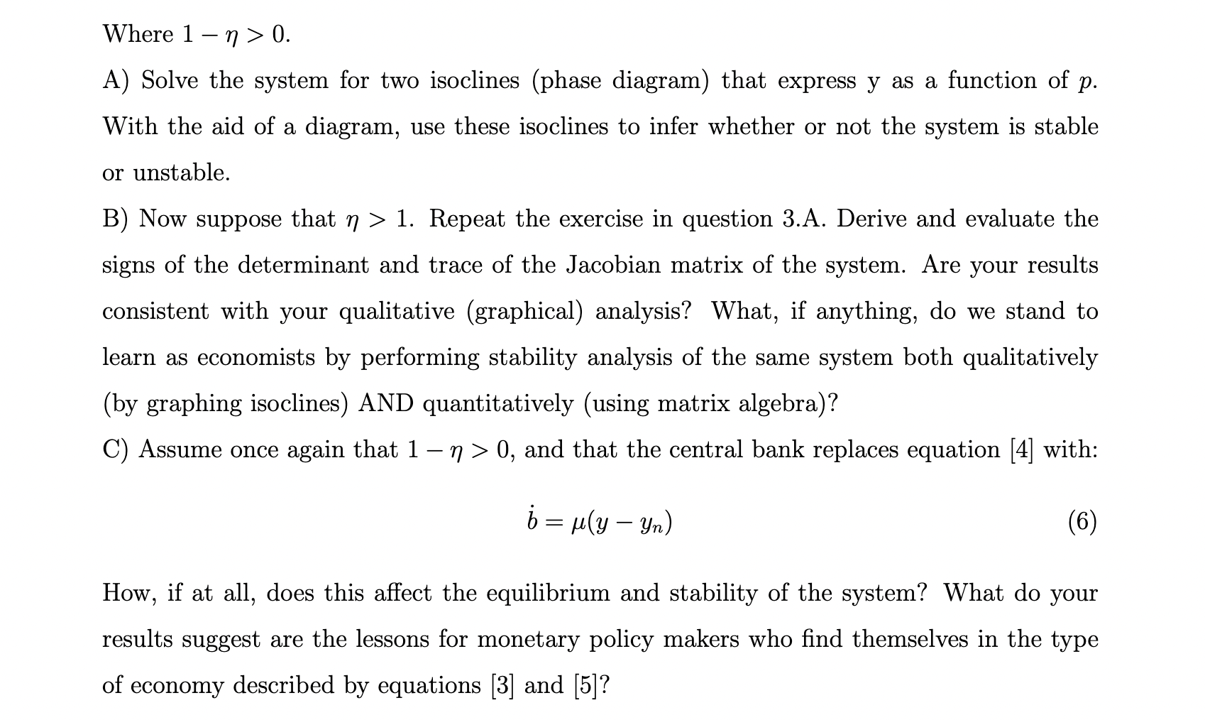 Consider the following system of differential | Chegg.com