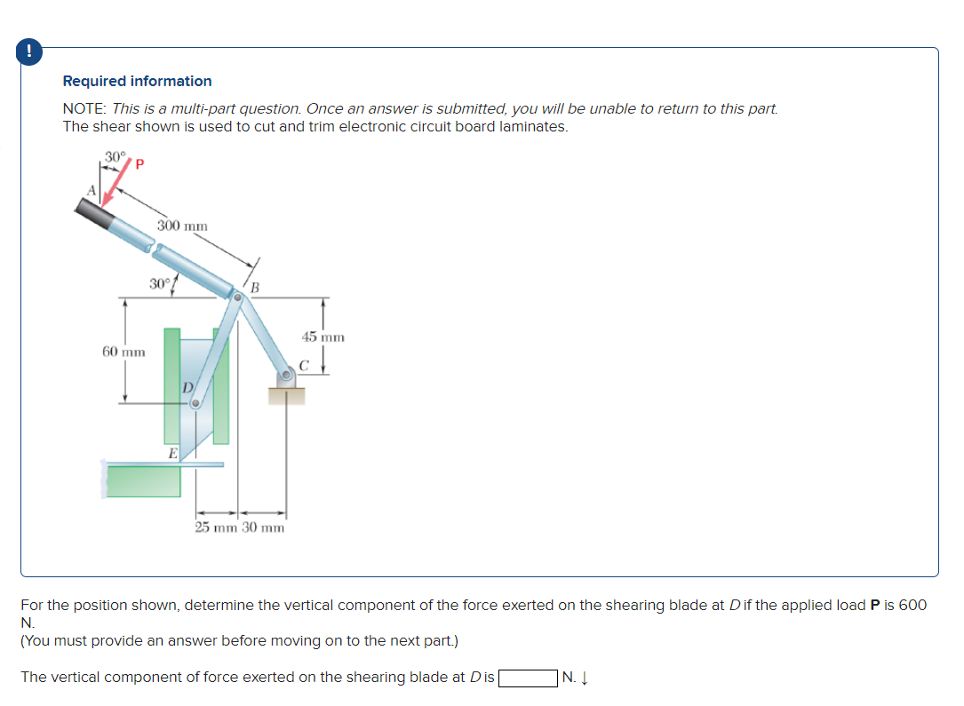 Solved Required information NOTE: This is a multi-part | Chegg.com