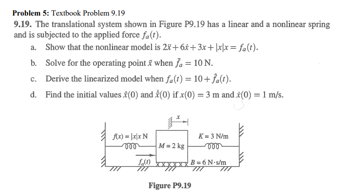 Solved Problem 5: Textbook Problem 9.19 9.19. The | Chegg.com