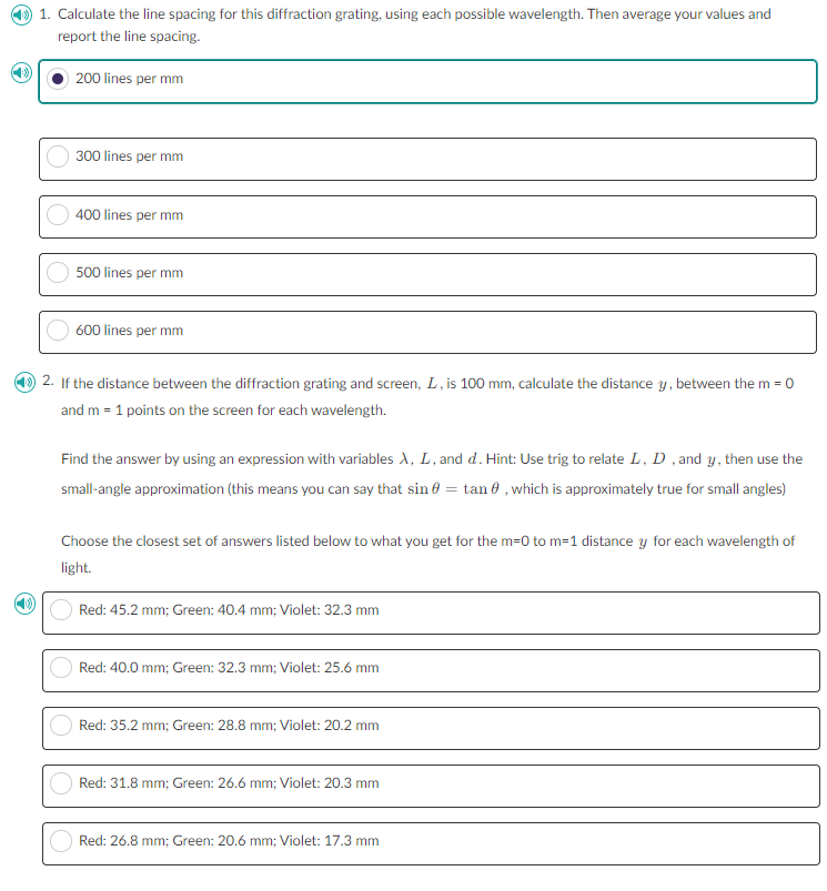 Solved (?)\r\n\r\n\r\n\r\n1. Calculate the line spacing for | Chegg.com