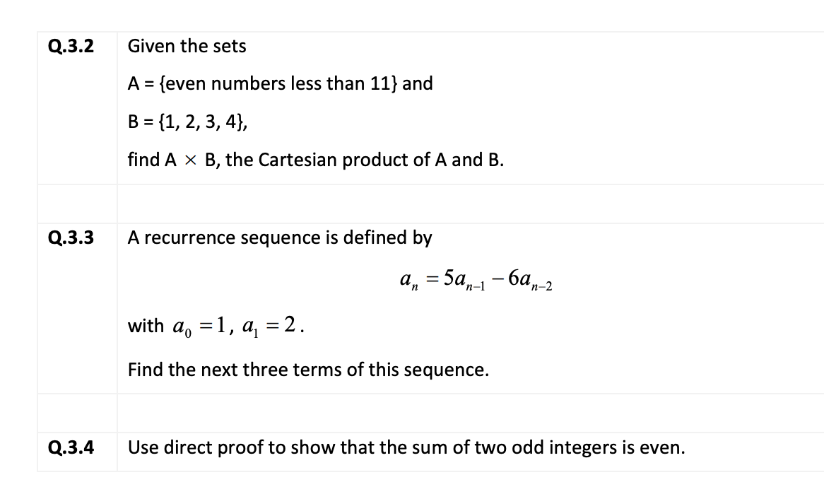 Solved A={ even numbers less than 11} and B={1,2,3,4}, find | Chegg.com