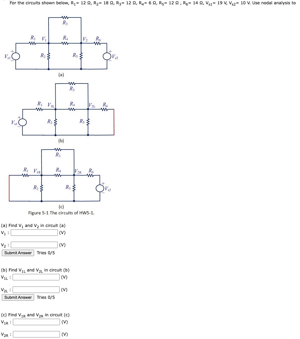 Solved For the circuits shown below, | Chegg.com