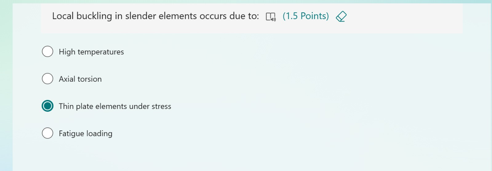 Solved Local buckling in slender elements occurs due to:High | Chegg.com