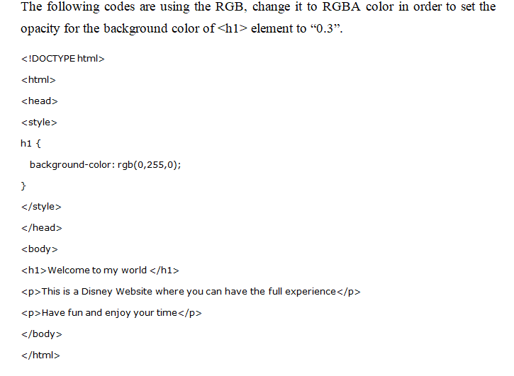 Solved The following codes are using the RGB, change it to | Chegg.com