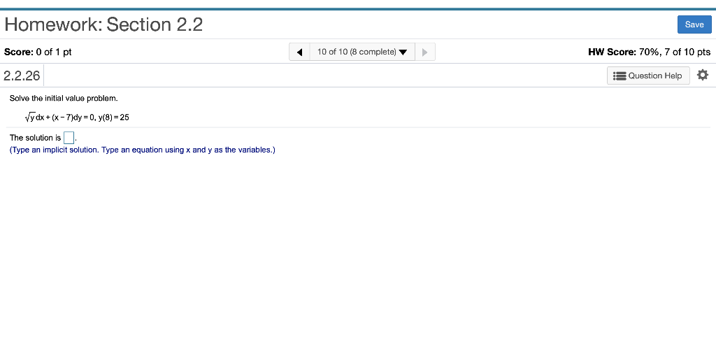 Solved Homework Section 2 2 Save 10 Of 10 8 Complete Hw