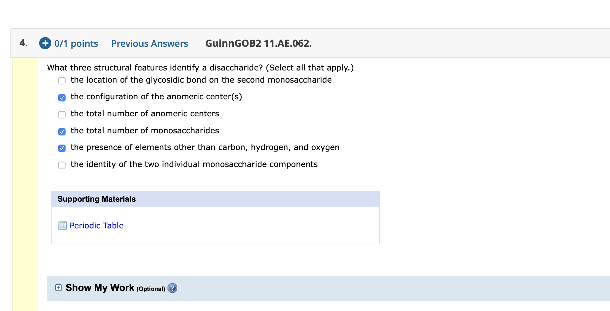 Solved 4. + 0/1 points Previous Answers GuinnGOB2 11.AE.062. | Chegg.com
