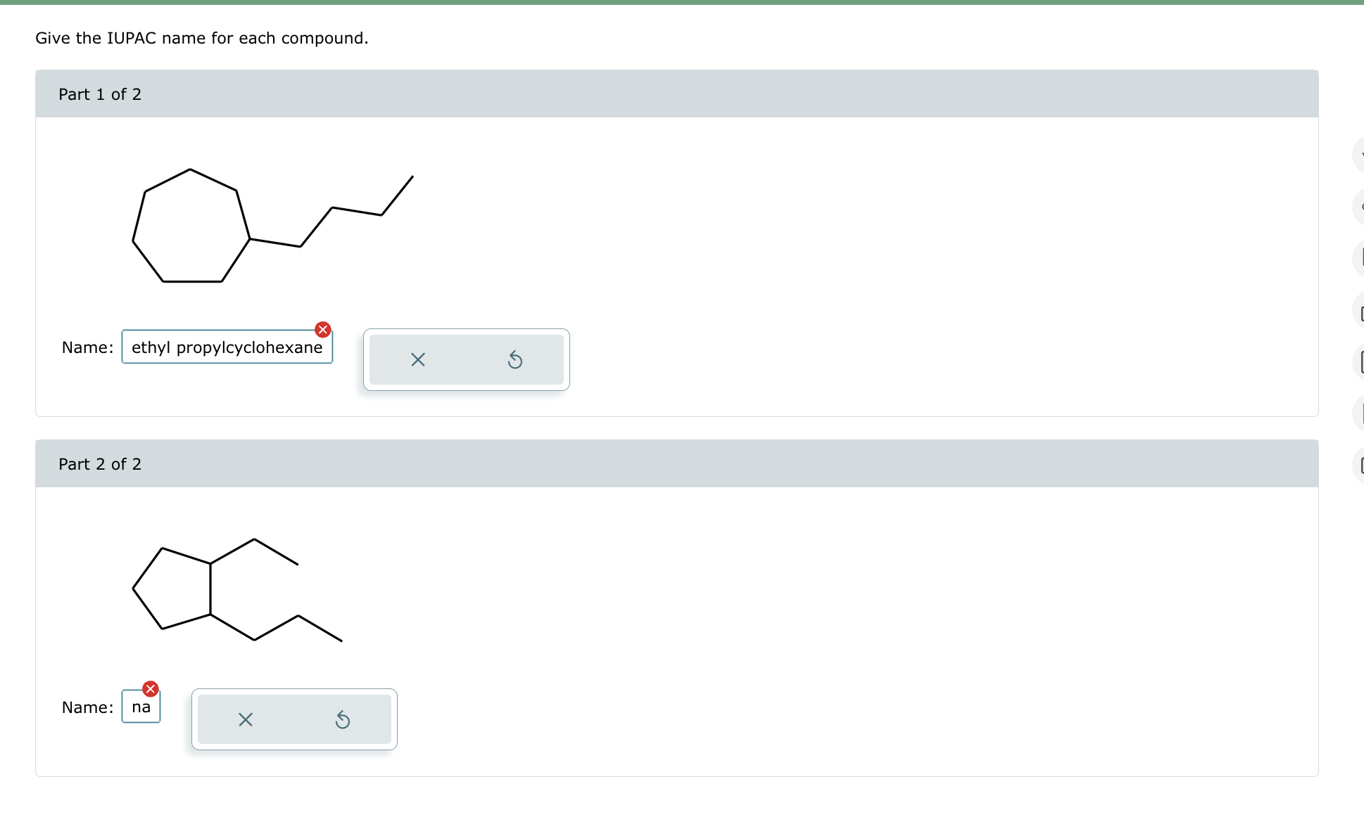 Solved Give the IUPAC name for each compound.Part 1 ﻿of | Chegg.com