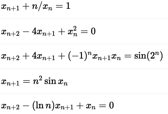 Solved Xn+1 +n/xn = 1 - Xn+2 – 4Xn+1 + x n = 0 + In+2 + | Chegg.com