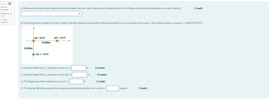 Solved 26 Naty a) When two electrically neutral objects A | Chegg.com