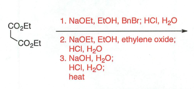 Solved 1. NaOEt, EtOH, BnBr; HCI, H20 2. NaOEt, EtOH, | Chegg.com