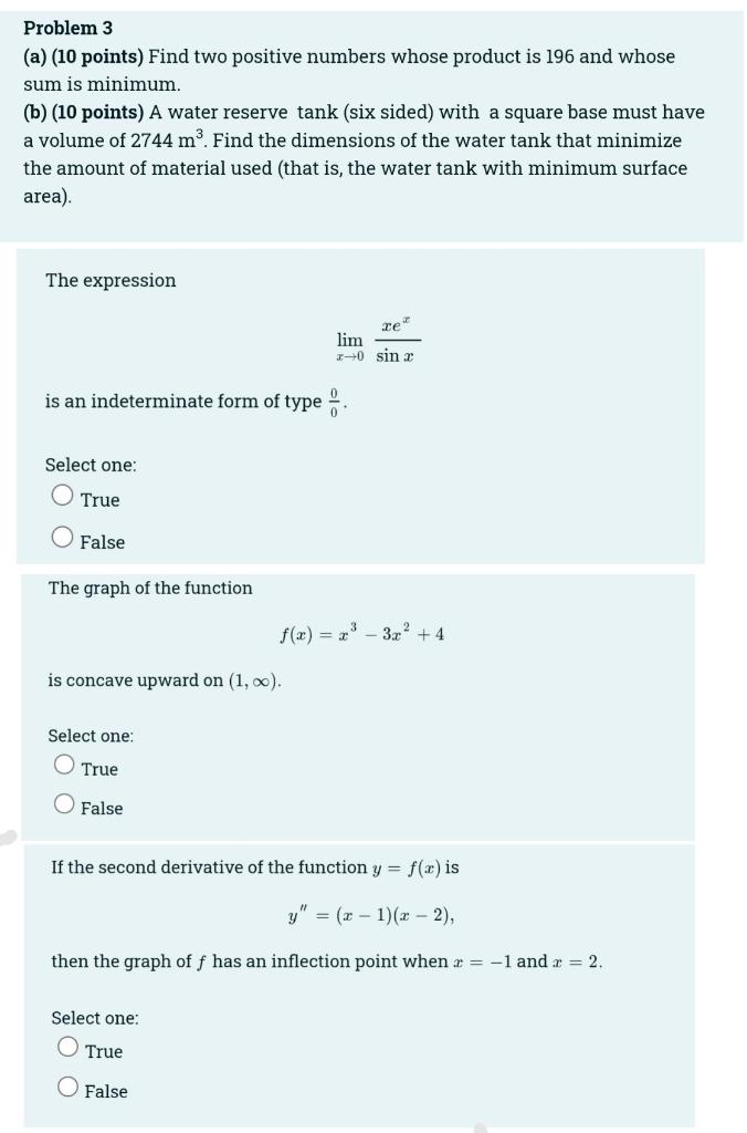 Solved Problem 3 (a) (10 points) Find two positive numbers | Chegg.com