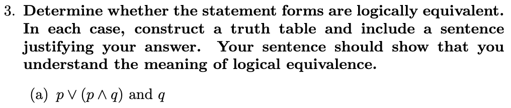 Solved 3. Determine whether the statement forms are | Chegg.com